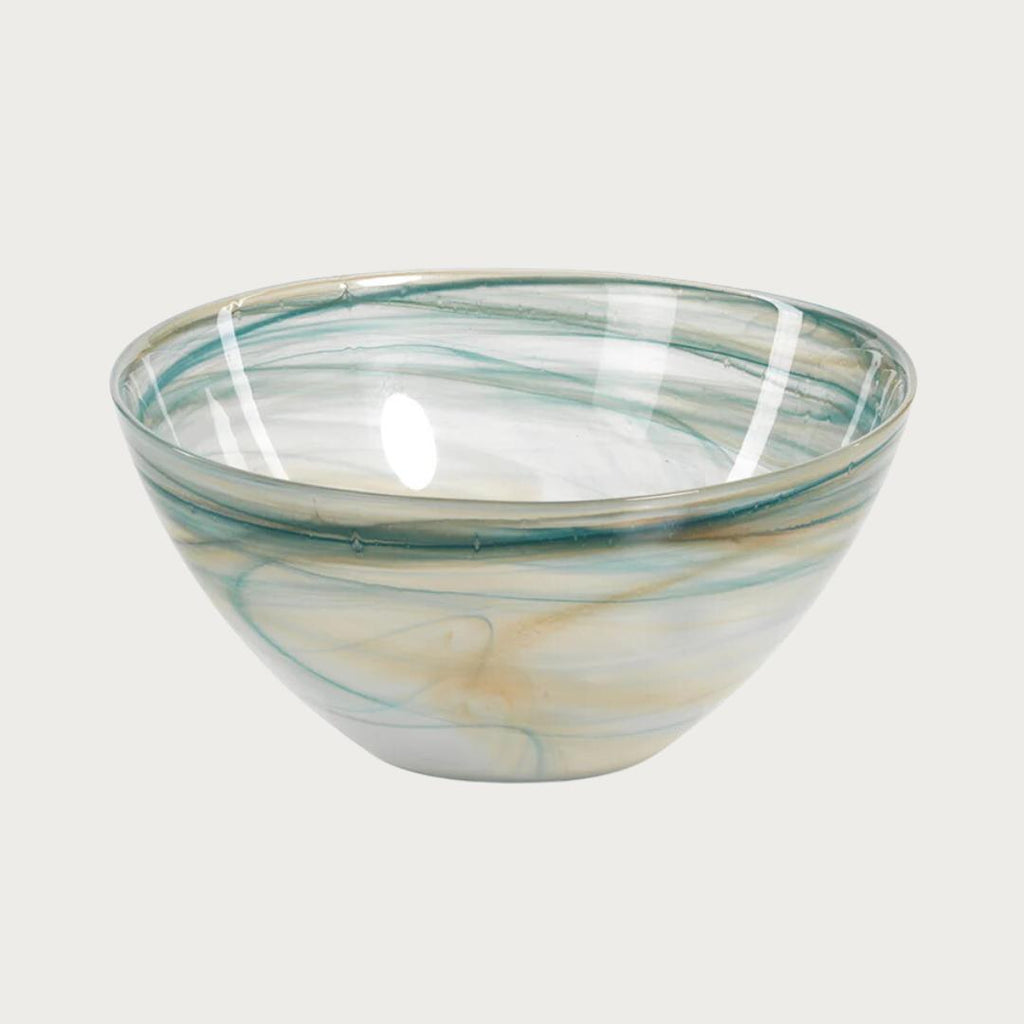 New Without Tags Green Swirl Glass Alabaster Bowl – Third & Main