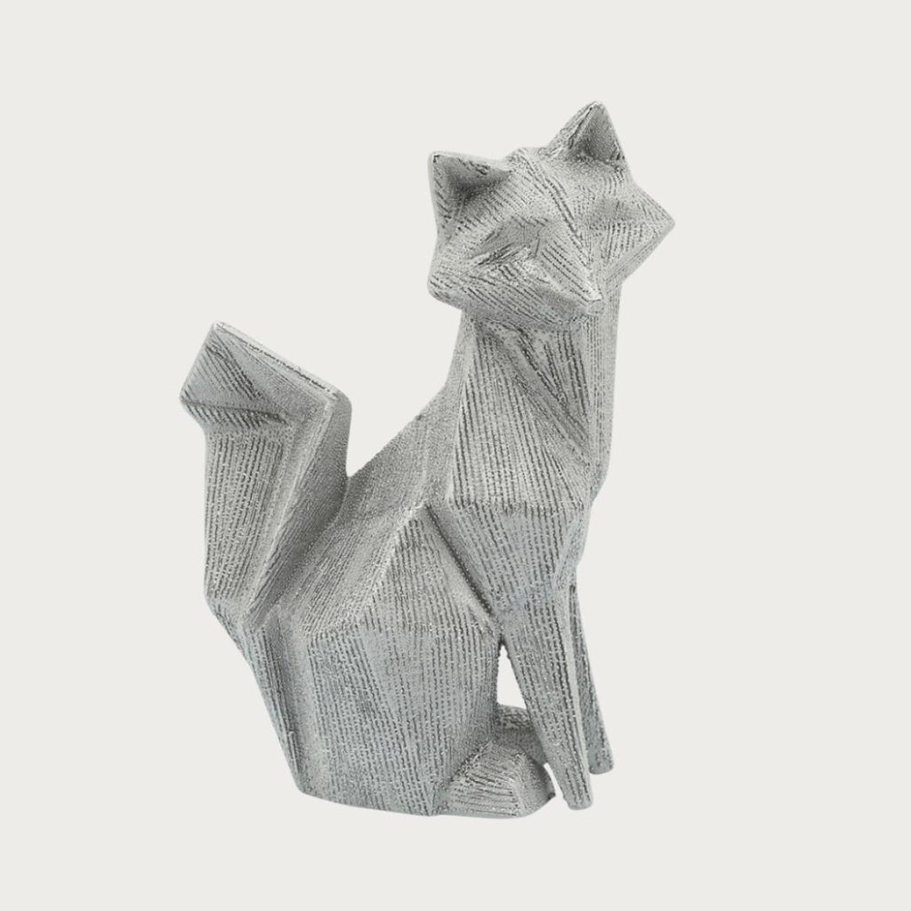 10" New Without Tags ReVive Silver Beaded Fox Figurine/Sculpture – Third & Main