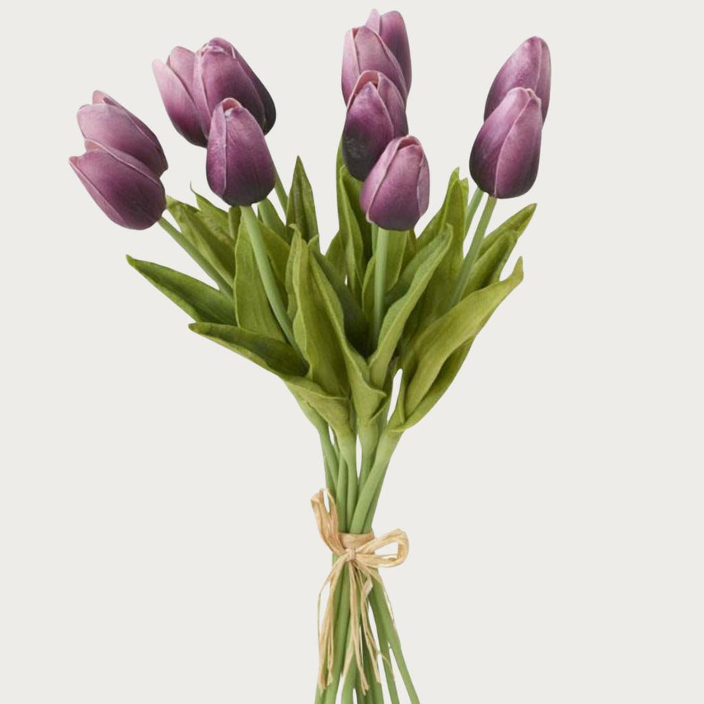 13" Purple Real Touch Tulip 12 Stem Bundle – Third & Main