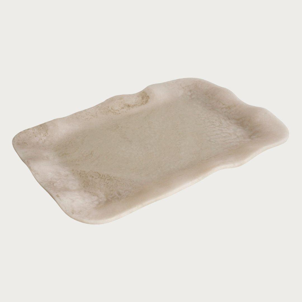 Resin Alabaster Extra Large Rectangular Tray – Third & Main