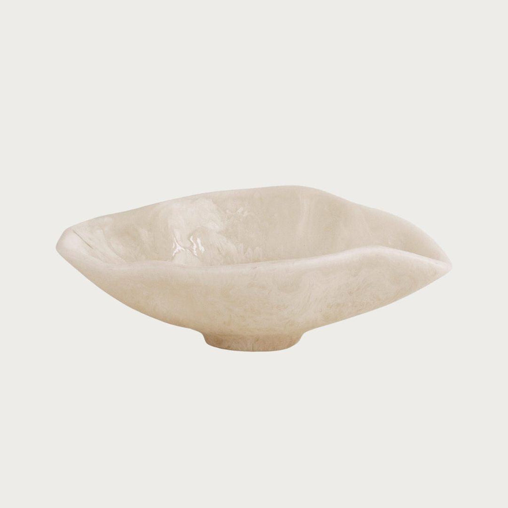 Resin Alabaster Small Oval Bowl – Third & Main